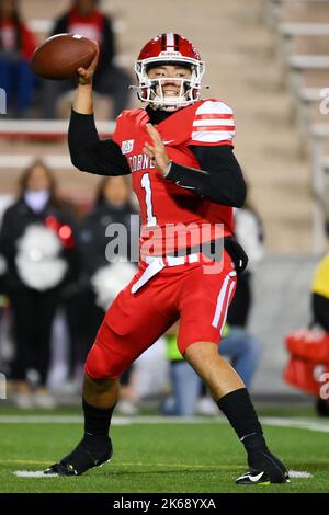 October 7, 2022: Harvard Crimson quarterback Charlie Dean (11) drops ...
