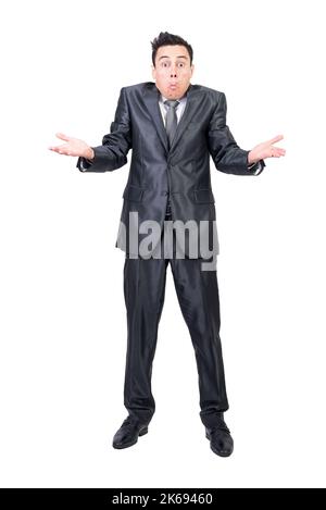 Charismatic man shrugging his shoulders Stock Photo - Alamy