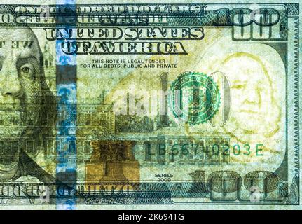 Image Of Benjamin Franklin The Watermark On Us 100 Banknote 2009 A
