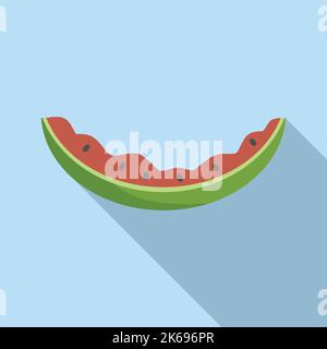 Watermelon waste icon flat vector. Food trash. Ecology vegetable ...