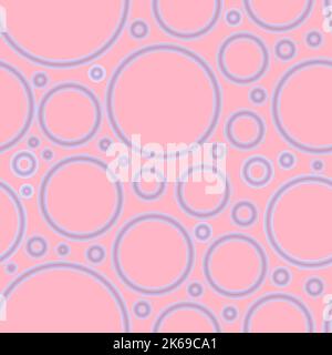 Geometric abstract seamless pattern randomly azure rings on yellow ...