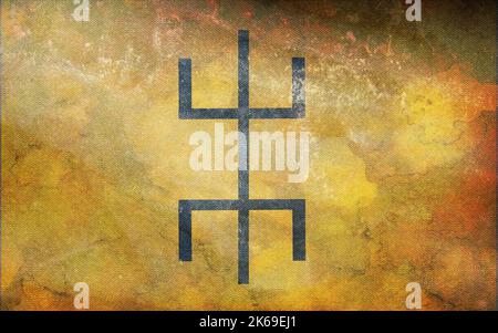 flag of Berbers Kel Ahaggar Tuareg. flag representing ethnic group or ...