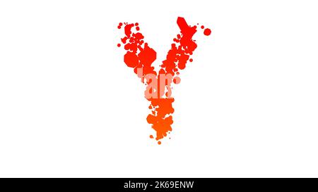 orange - red cartoon paint blots style font, exclamation point ...