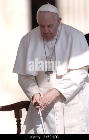 Vatican City, Vatican, 12 October, 2022. Pope Francis arrives in ...