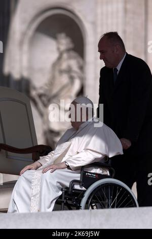 Vatican City, Vatican, 12 October, 2022. Pope Francis arrives in ...