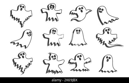 Halloween, Halloween party, ghosts, good ghosts, white color and ...