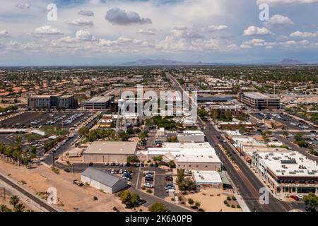 Aerial view of downtown Gilbert, Arizona, USA Stock Photo - Alamy