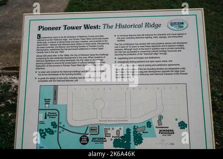 Clarica lookout, former location of Betzner bank barn, in Waterloo ...