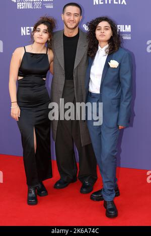 Ahmed Malek, Manal Issa, Nathalie Issa attend the film premiere for ...