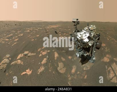 Self-portrait of the Mars Perseverance rover with the Ingenuity ...