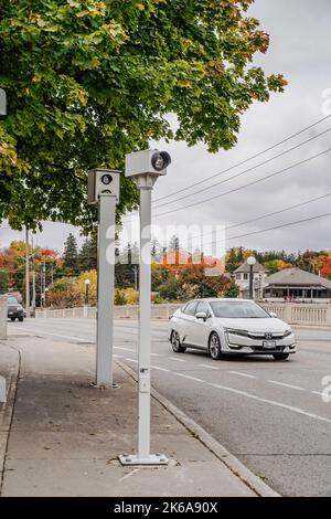 red light camera catching cars running thru red traffic light Stock ...