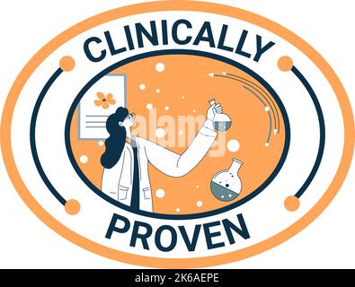 Clinically proven label or Clinically proven icon vector isolated in ...