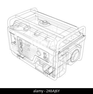 Portable Electro Generator. Vector Stock Vector Image & Art - Alamy