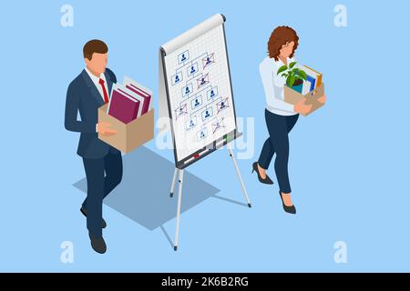 Isometric Layoffs and Dismissal. Workforce Reduction, Downsizing ...