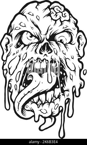 Mouth, scary teeth, saliva and lips of creepy alien beast isolated ...