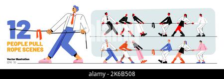 People arguing and fighting vector group conflict Stock Vector Image ...