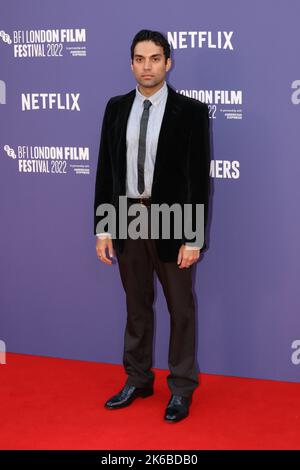 James Krishna Floyd attends the film premiere for 'The Swimmers' during ...