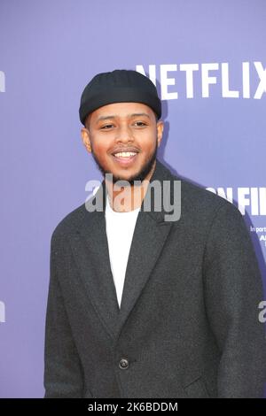 Elmi Rashid Elmi attends the film premiere for 'The Swimmers' during ...