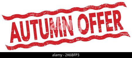 AUTUMN OFFER text written on blue-black dash stamp sign Stock Photo - Alamy