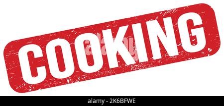 cooking text written on red grungy stamp sign Stock Photo - Alamy