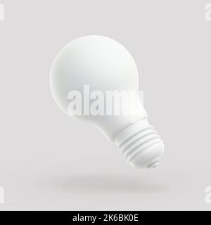 3D LED white light bulb on gray background Stock Vector Image & Art - Alamy