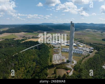 Rottweil, 15th of August 2022, Germany. The TK Elevator Test Tower is ...
