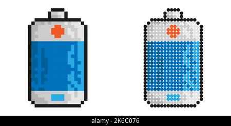 power battery energy game pixel art vector illustration Stock Vector ...