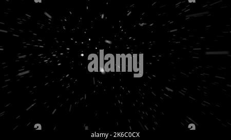 First person view or camera view in a snow storm or blizzard against ...