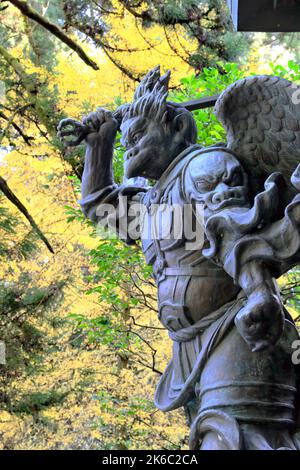 A statue of Tengu legendary creature at Saijoji Temple Kanagawa Japan ...