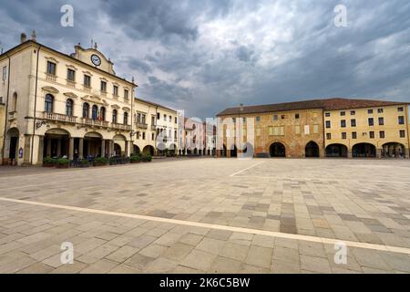 Exterior of historic buildings at Este, Padua province, Veneto, Italy ...
