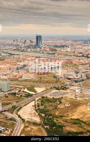 Aerial view of Madrid towers Stock Photo - Alamy