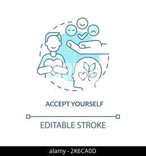 Accept emotion turquoise concept icon Stock Vector Image & Art - Alamy