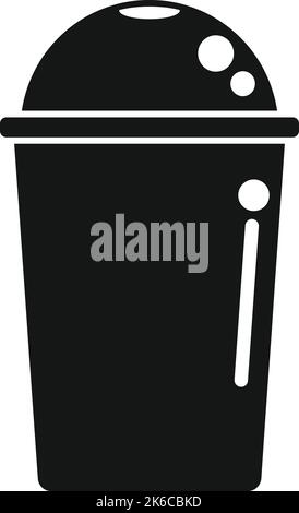 Biodegradable plastic juice cup icon outline vector. Eco bottle. Waste ...