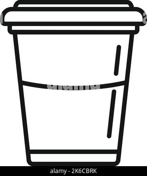 Biodegradable plastic coffee cup icon flat vector. Eco recycle. Ecology ...