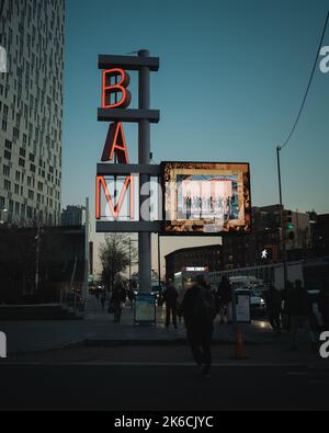 BAM sign, Brooklyn, New York Stock Photo - Alamy