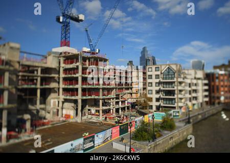 Construction site of One Millennium Bridge a new development of ...