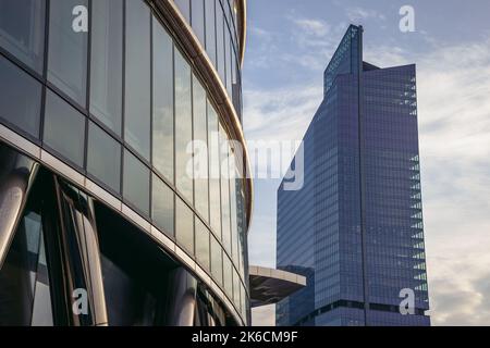 One of the buildings of The Warsaw Hub complex in Warsaw, capital of ...