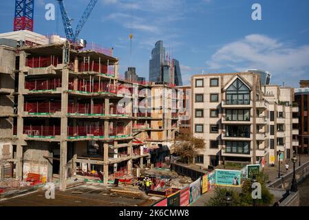 Construction site of One Millennium Bridge a new development of ...