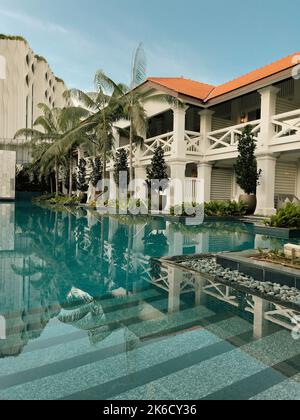 Hotel Pool side view Stock Photo - Alamy