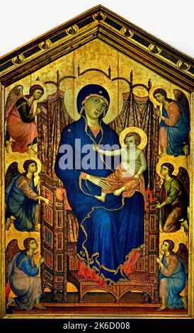 The 'Rucellai Madonna' by Duccio di Buoninsegna, a notable 13th-century ...