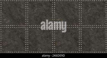 Seamless steampunk steel metal wall plate with rivets normal map ...