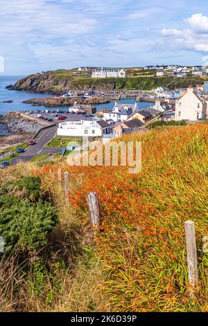 The pretty seaside town of Portpatrick, Dumfries & Galloway, Scotland ...