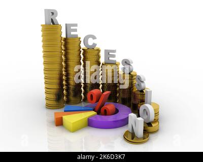 3d rendering Stock market online business concept. business Graph Stock ...