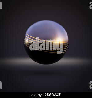 3d gold sphere render illustration Stock Photo - Alamy