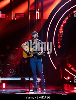 Riley Green performs on stage at the CMT Artists of the Year at ...