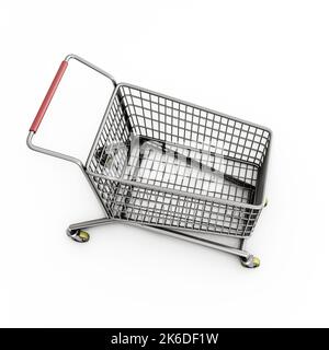 shopping kart isolated on white background 3d illustration Stock Photo ...