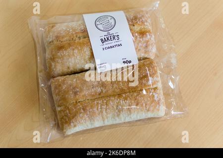 Ciabattas from Morrisons bakery Stock Photo - Alamy