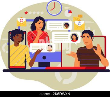 Online meetup concept vector illustration Stock Vector Image & Art - Alamy