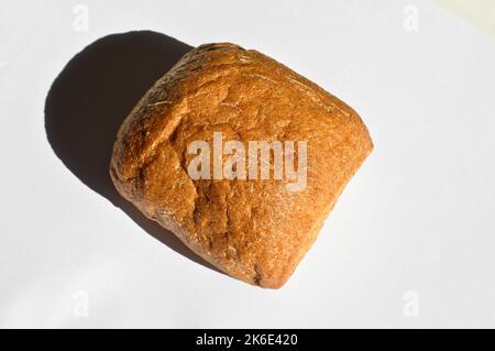 Fresh baked nutritious and golden colored bread homemade, isolated on ...