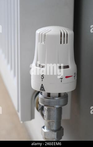 Close up heating radiator. Central heating concept, radiator heater ...